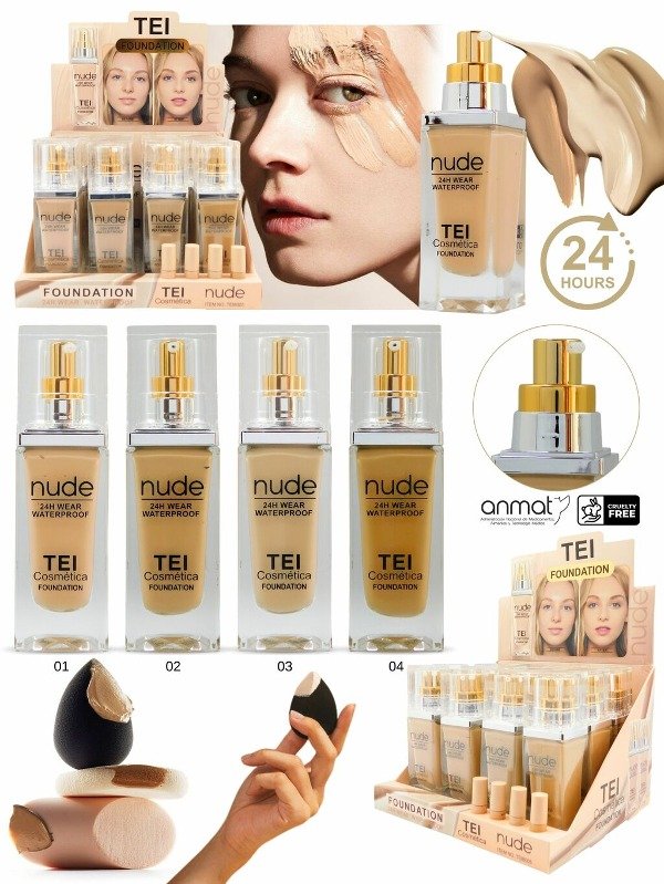 Base liquida Nude Tei - Aprobado Anmat - Cherry Makeup Mayorista