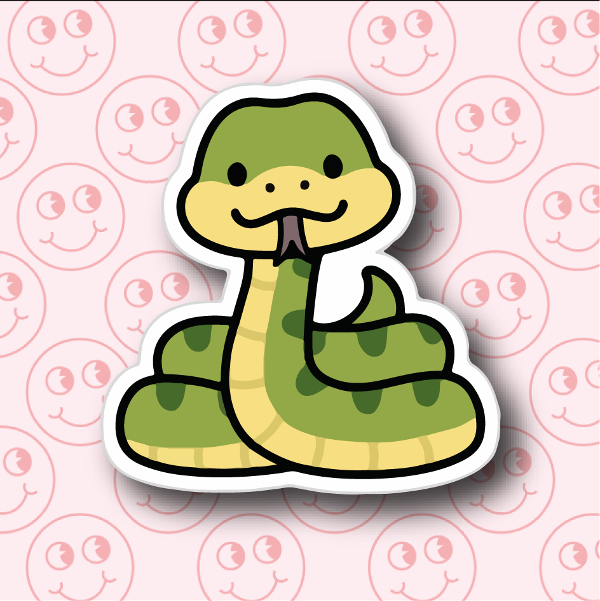 Serpiente ilustración - Tienda de Stickers