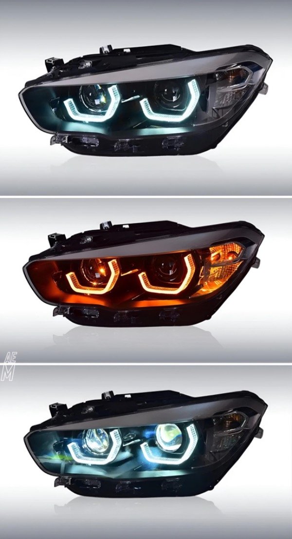 Ópticas delanteras LED doble lupa BMW F20 2015-2018 - Autoestética Morón