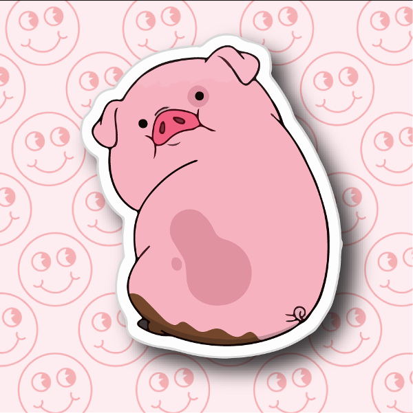 Chancho Pato embarrado - Tienda de Stickers