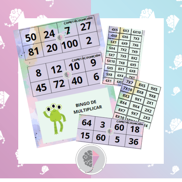 Bingo de Multiplicación - Cometacognicion
