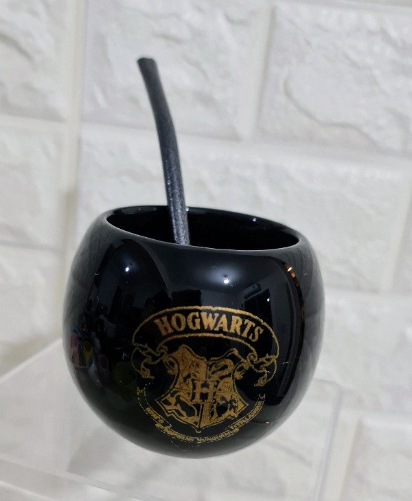 Mate burbuja Harry Potter negro y dorado Hogwarts - Otaku Cine y Animé
