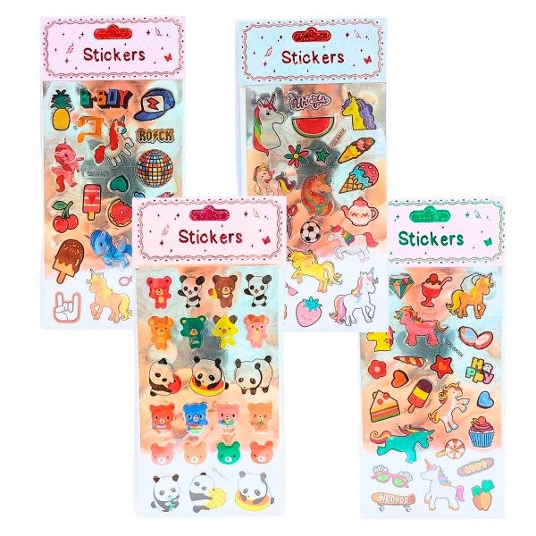 Planchas de stickers metalizados - C1 - Minimundo SF