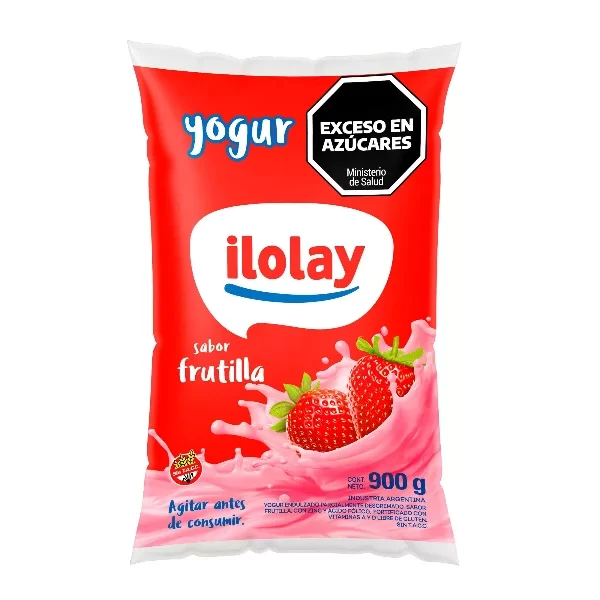 YOGURT Sachet Entero Frutilla ILOLAY x900g - Tienda Aleré