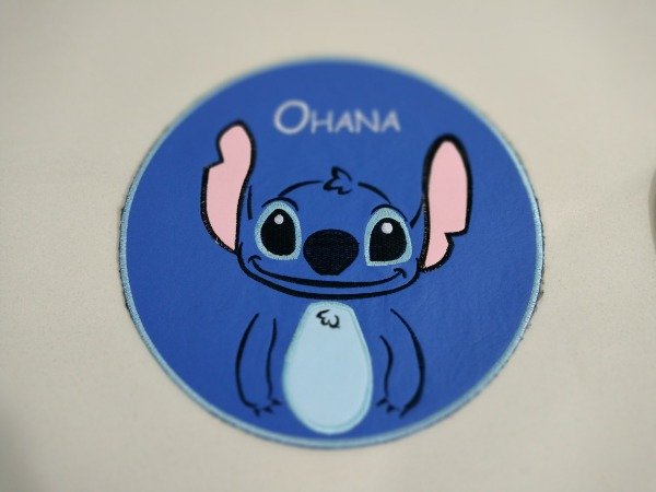 Individual Stitch redondo bordado - Otaku Cine y Animé