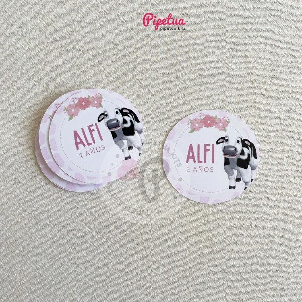 Stickers Vaca Lola - Pipetua Kits