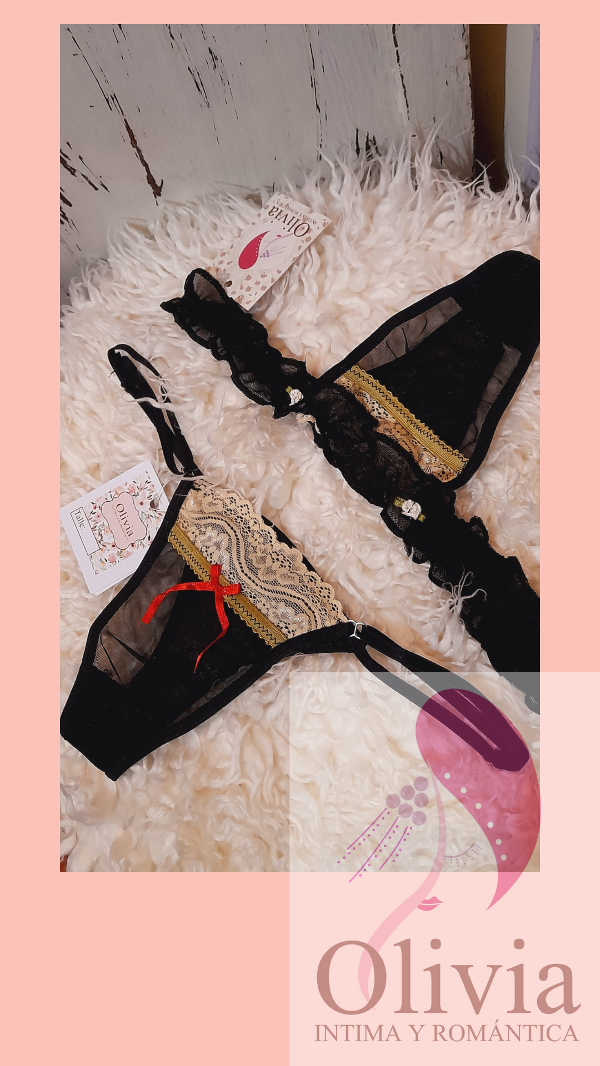 PACK X 2 TANGAS NEGRAS - Olivia intima
