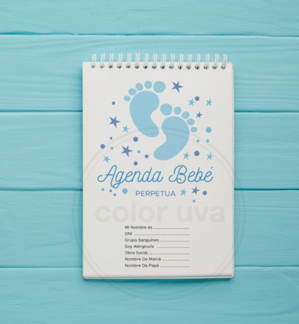 Agenda Bebé CELESTE - Imprimible - coloruva