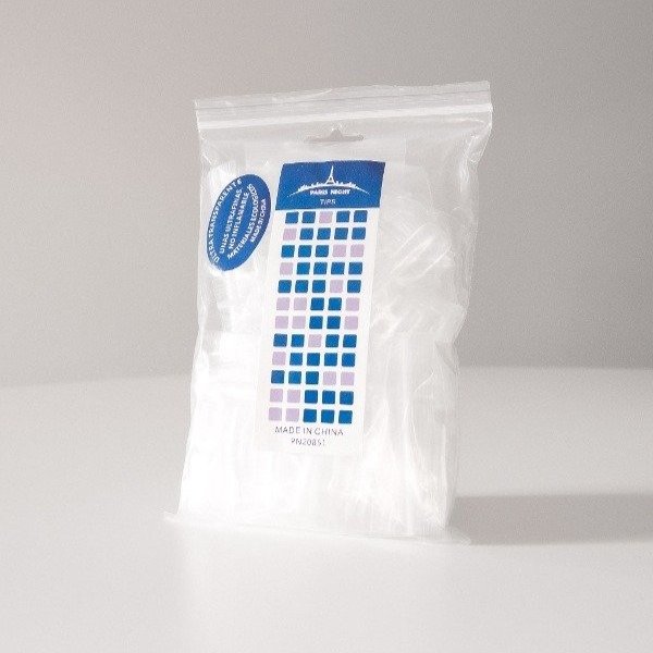 Tips soft gel x 100u almendra bolsa azul Paris Night - Semia Insumos