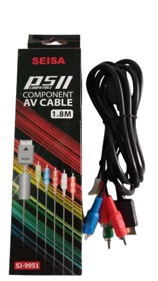Cable AV Componente PS2 SEISA 1.8M - Insumos Guti
