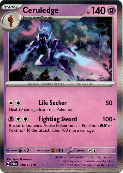 Ceruledge - 098/193 - Paldea Evolved - Holo - ALUMINETCG