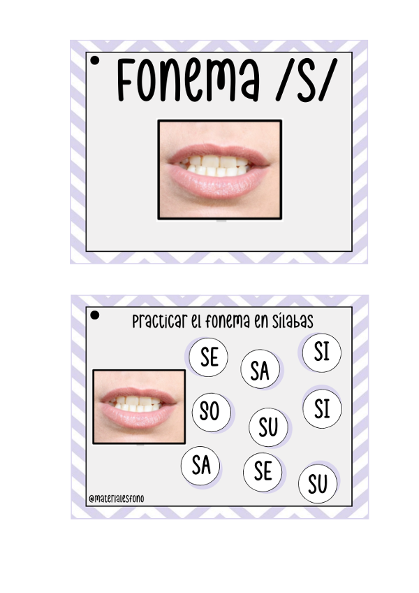 Actividades fonema "S" (librito) - Materialesfono