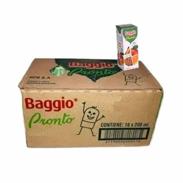 Jugo Baggio 200ml x 18 - Golosinas oeste