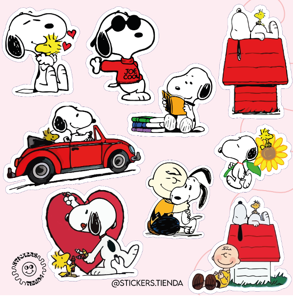 Plancha mediana Snoopy - Tienda de Stickers