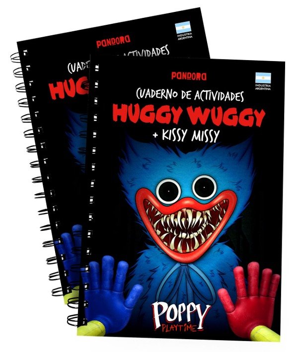 Cuaderno Huggy Wuggy de Actividades Poppy Playtime - Soy Pandora Color