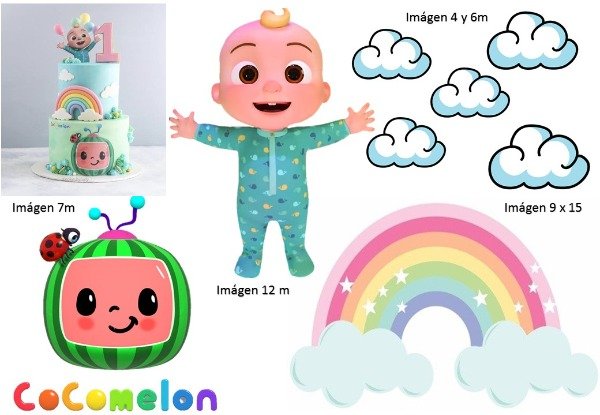 LAMINA COCOMELON LA TORTA - La casa Repostera