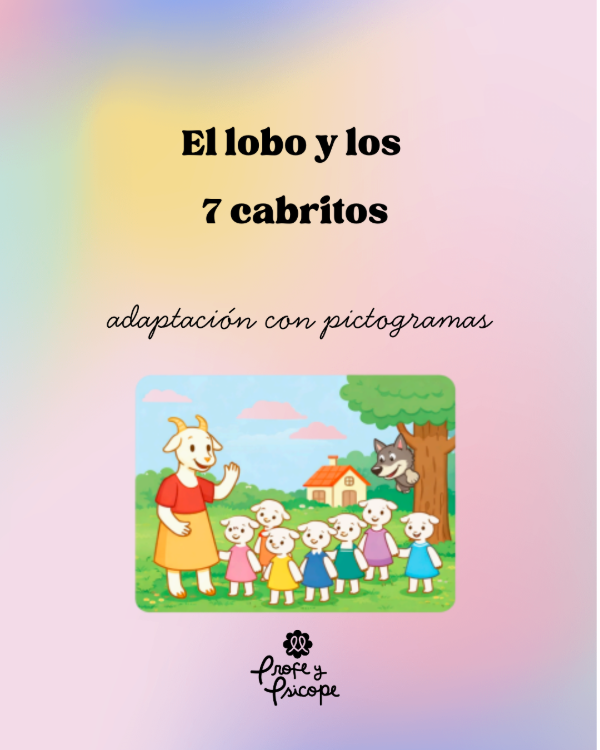 El lobo y los 7 cabritos Cuento adaptado con pictogramas TEA y TEL ...