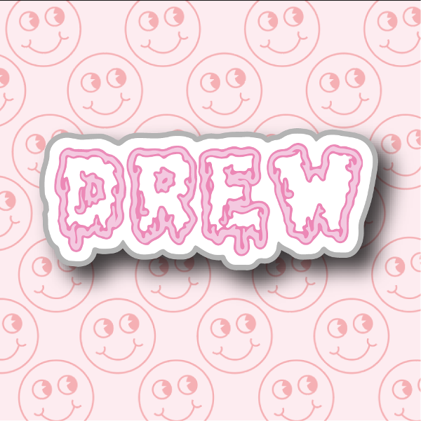 Drew en rosa - Tienda de Stickers