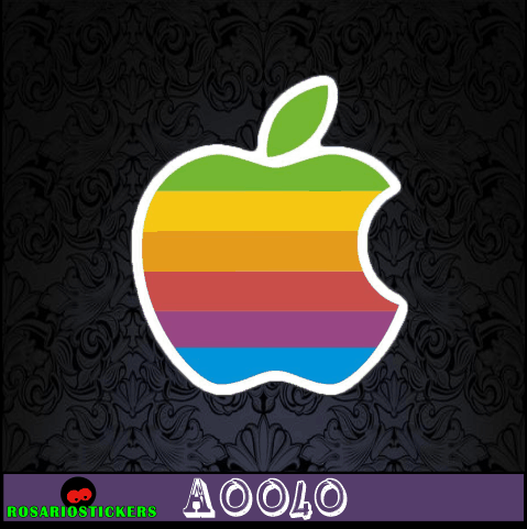 A0040 - Apple logo vintage - Stickers Calcos - RosarioStickers