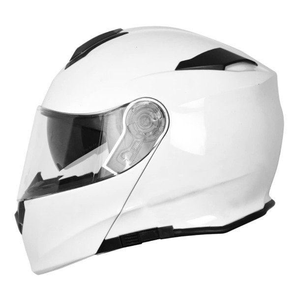 Casco Origine Delta Basic Blanco Brillante Rebatible Urbano - Plaza Motos