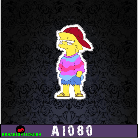 A1080 - Lisa Cool Pues Si Como Sea (Los Simpsons) - RosarioStickers