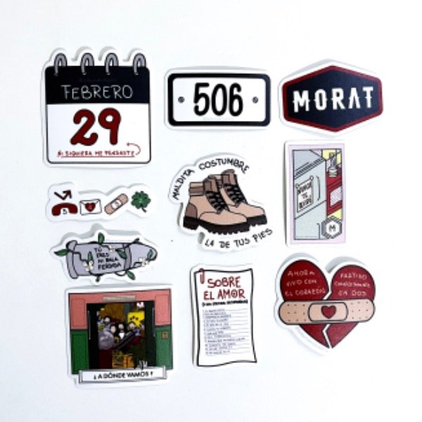 Set MORAT x10 stickers - Morat - Bohemian Stickers