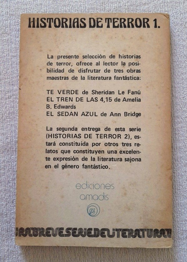 Historias De Terror 1 - Le Fanu Y Otros - Ediciones Amadis - Libros ...