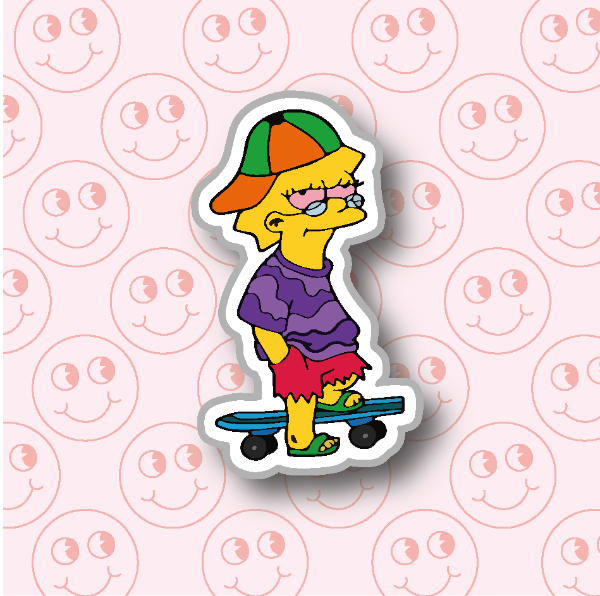 Lisa Simpsons hippie - Tienda de Stickers