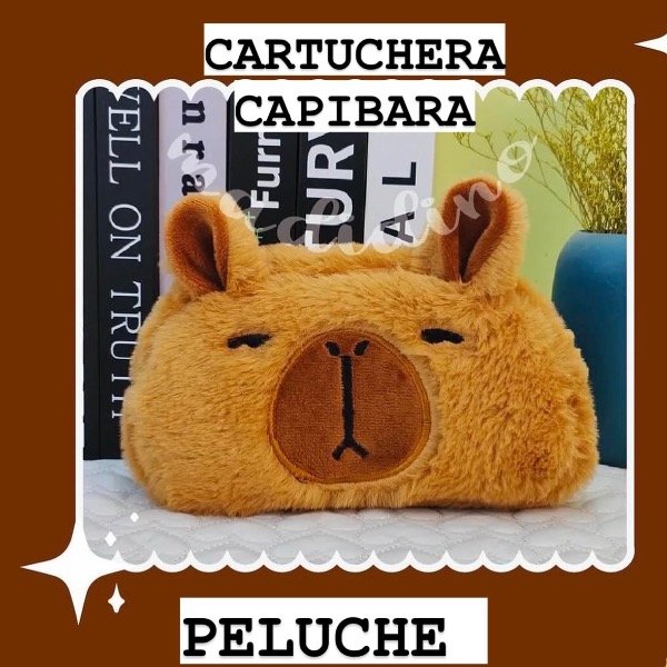CARTUCHERA CAPIBARA PELUCHE 20cm - Mana tienda virtual