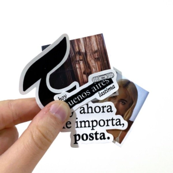 Pack UN MECHON DE PELO x5 stickers - Tini - Bohemian Stickers