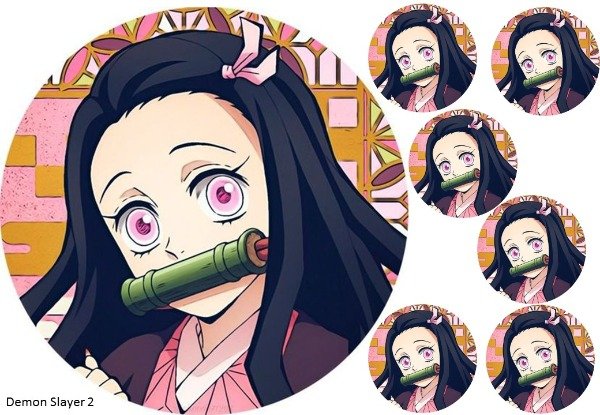 LAMINA DEMON SLAYER 2 REDONDA - La casa Repostera