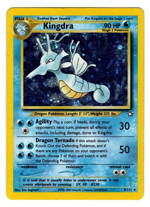 Cartas Pokemon Kingdra (8/111) [Neo Génesis Eng] LP #san - Papaya tcg