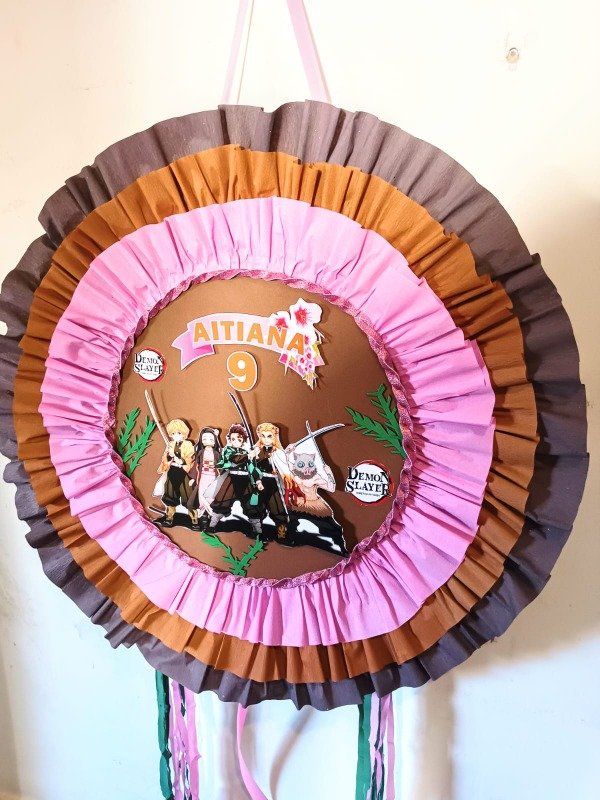 Piñata redonda personalizada sin golosinas nezuco demon slayer - Mirian ...