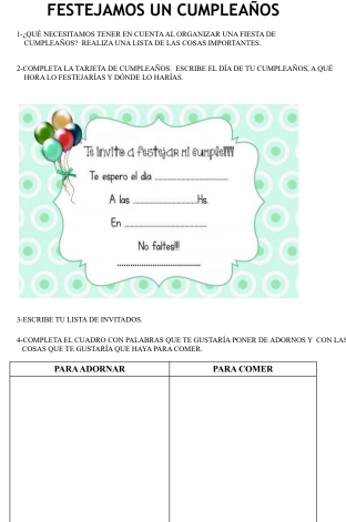 Secuenciacion matematica de cumpleaños - Recursos Pedagogicos