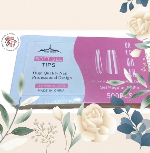 Tips Soft Gel Paris Night caja 500 unidades Almendra - Tienda de Productos