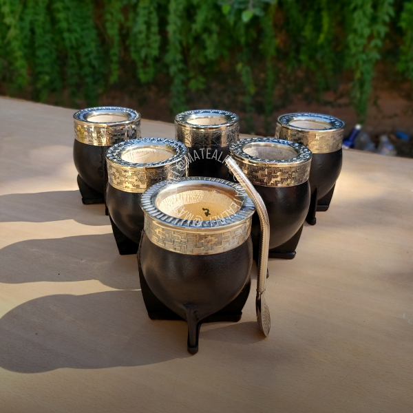 MATE IMPERIAL VIROLA DE ALPACA CINCELADA - Matealrei