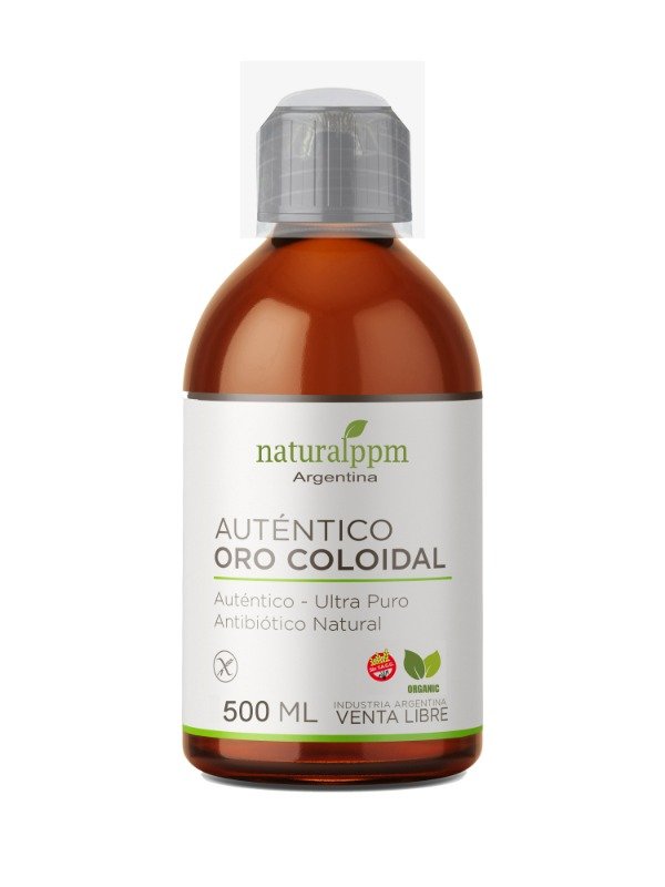 Oro coloidal autentico Extra Puro 500ml - Naturalppm Argentina