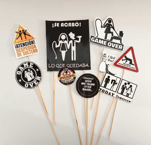 Topper de torta despedida de solteros - Mirian dulce golosinas