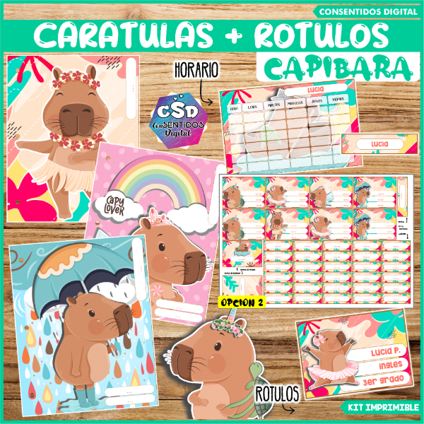 KIT ESCOLAR CAPIBARA - ConSentidos