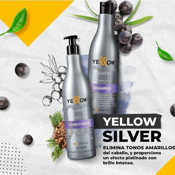 YELLOW Shampoo Silver 500ml - Distribuidora EVA
