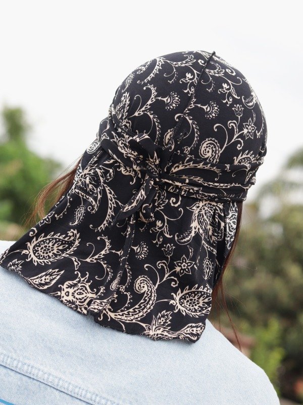 Durag con diseño Negro y Beige - Cgacademyy