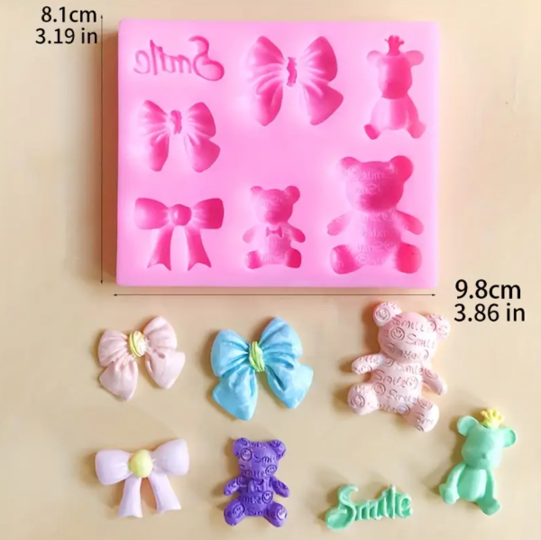Molde ositos moños decoracion - Bazar De Jua