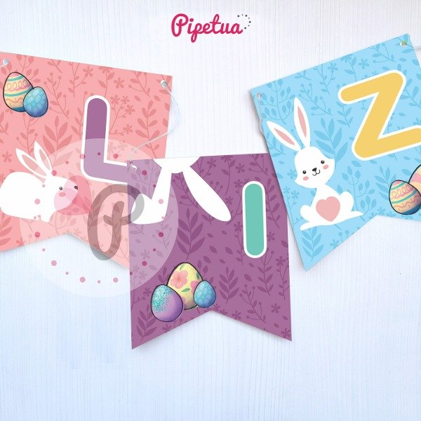 Banderín Feliz Pascua - Pipetua Kits
