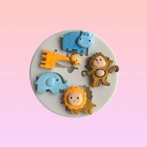 Molde mini animalitos de la selva - Las Duyas Showrrom