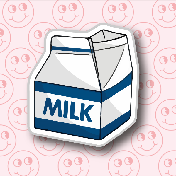 Cajita de leche - Tienda de Stickers