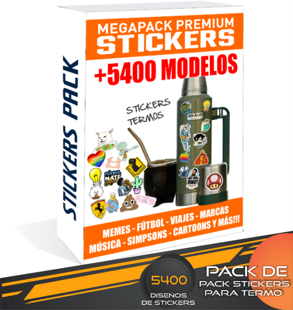PACK STICKERS PARA TERMO COD 3142 - full pack