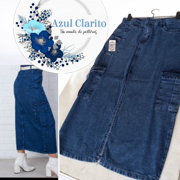 Polleras de jeans - Azul Clarito