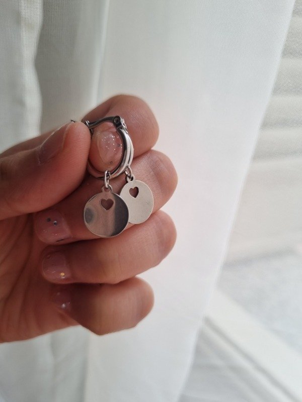 Aros circulares con corazon - Anacletta Accesorios