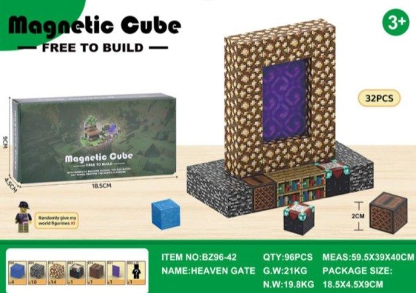 Set Cubos Magnéticos MINECRAFT - 32PCS - YokaiAnime