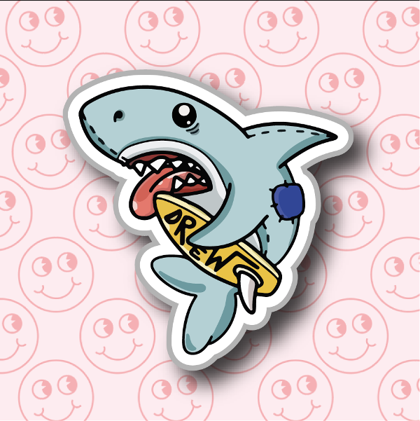 Tiburón Drew - Tienda de Stickers